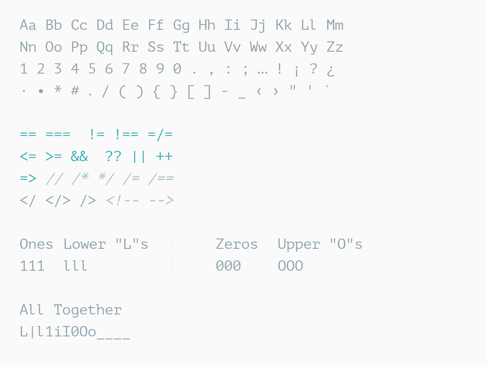 Coding Fonts — PT Mono